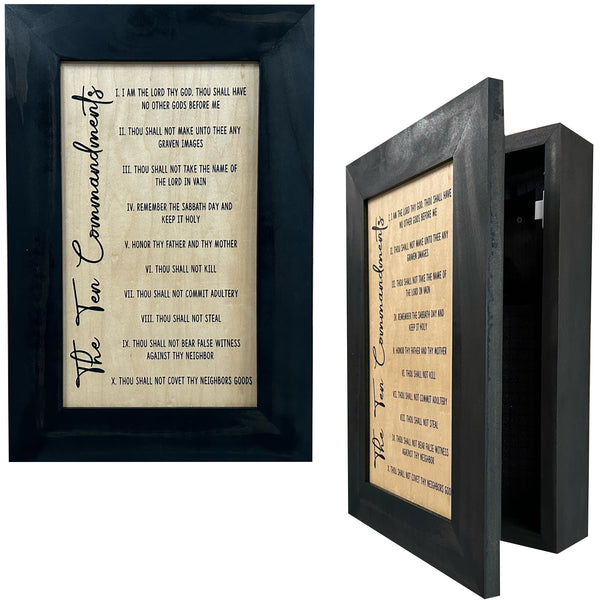 Concealed Gun Storage Cabinet with The Ten Commandments | Charter Arms
